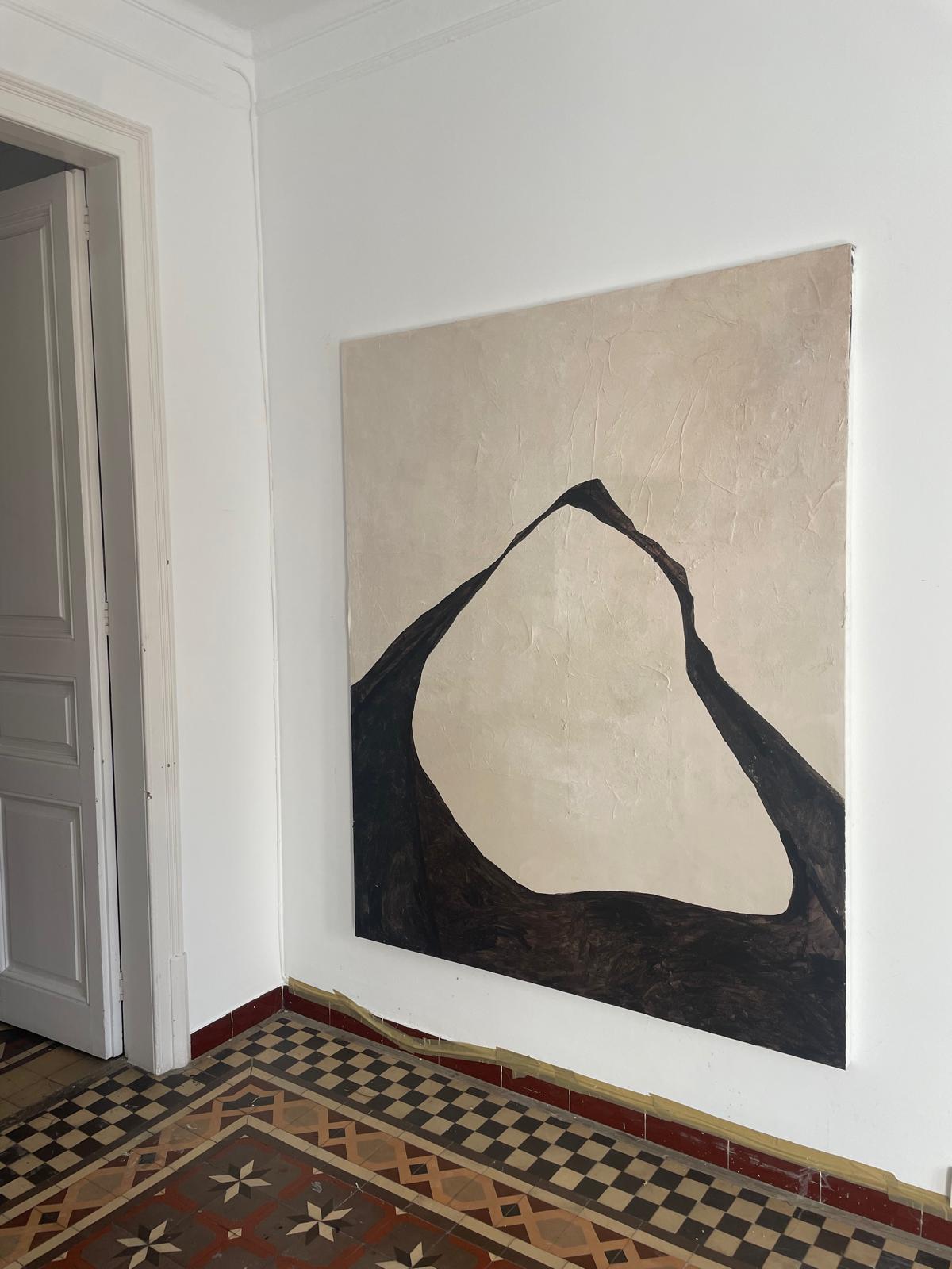 Alicia Gimeno - ABSTRACT Painting Black Lines Texture Spanish Artist ...