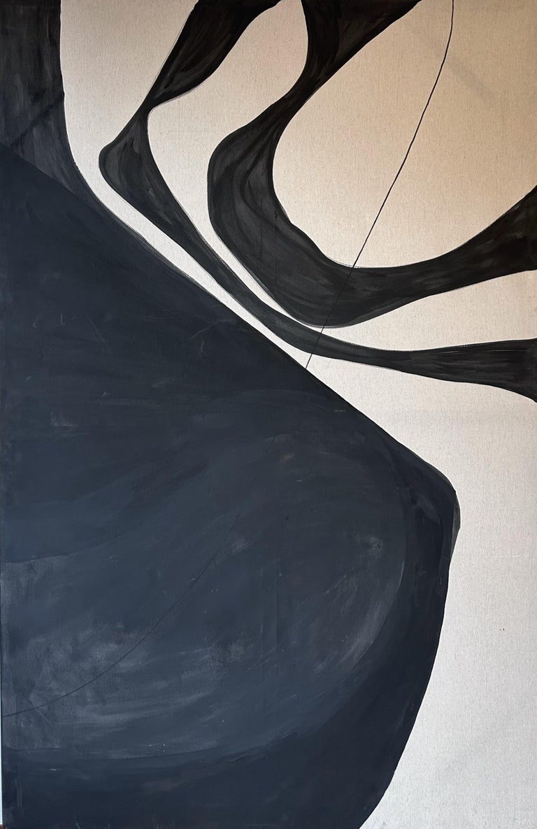 Alicia GR - Black and white painting, texture. minimal. Untitled For ...