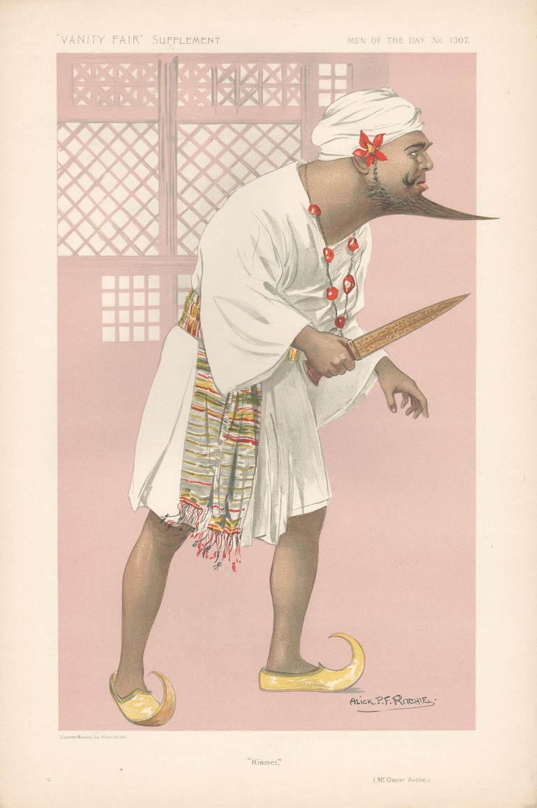 Oscar Asche, Australian actor, Vanity Fair portrait chromolithograph ...