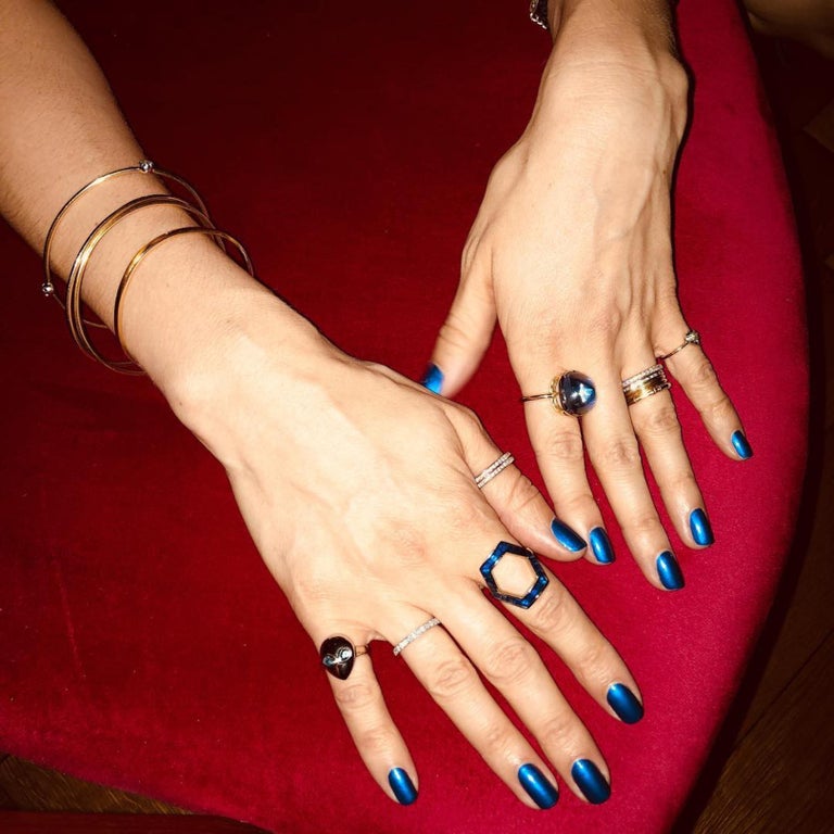 Alien Pinky, 14 Karat Yellow Gold Pink Tourmaline Ring For Sale at ...