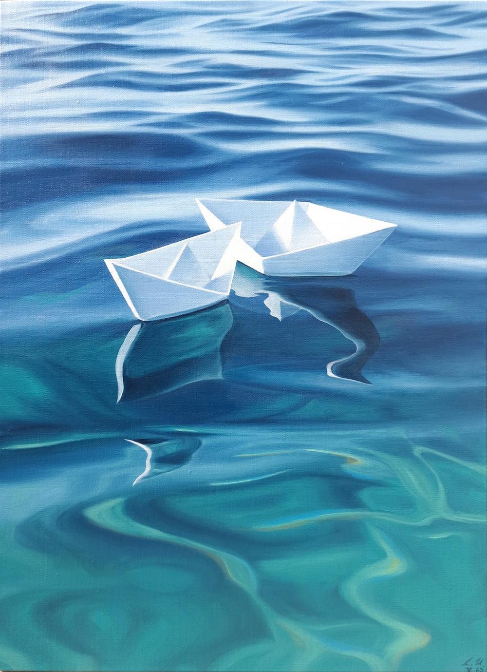 Alina Huberenko - Together we Stand -seascape orginal oil water ...