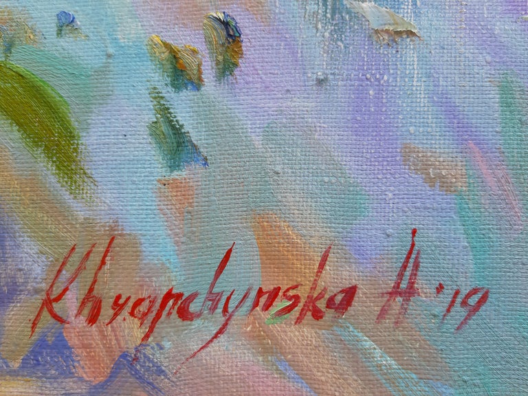 Alina Khrapchynska - Edelweiss - Landscape Oil Painting Colors Blue ...