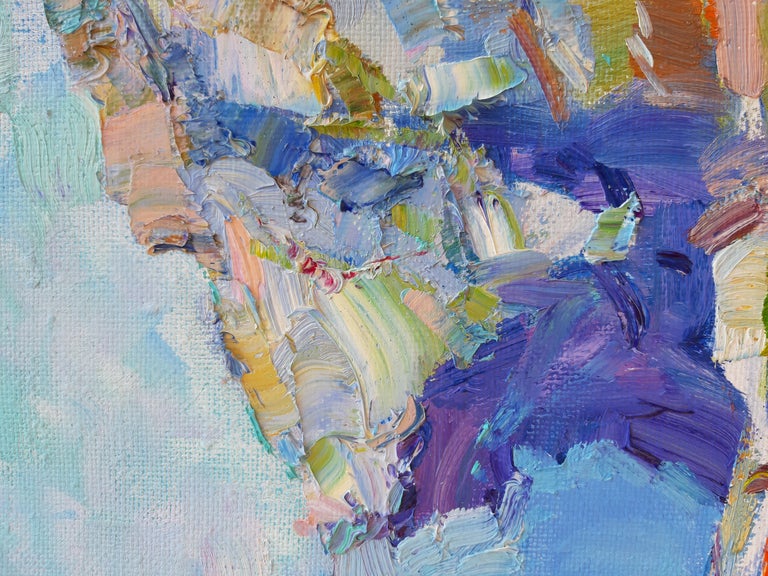 Alina Khrapchynska - Edelweiss - Landscape Oil Painting Colors Blue ...
