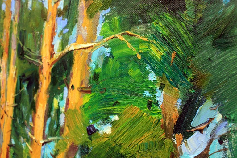 Alisa Onipchenko-Cherniakovska - Pine trees, Painting, Oil on Canvas ...