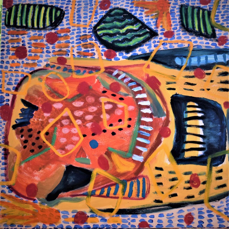 Alison Aplin - IS IT A HAM BONE original signed gesso oil paint acrylic ...
