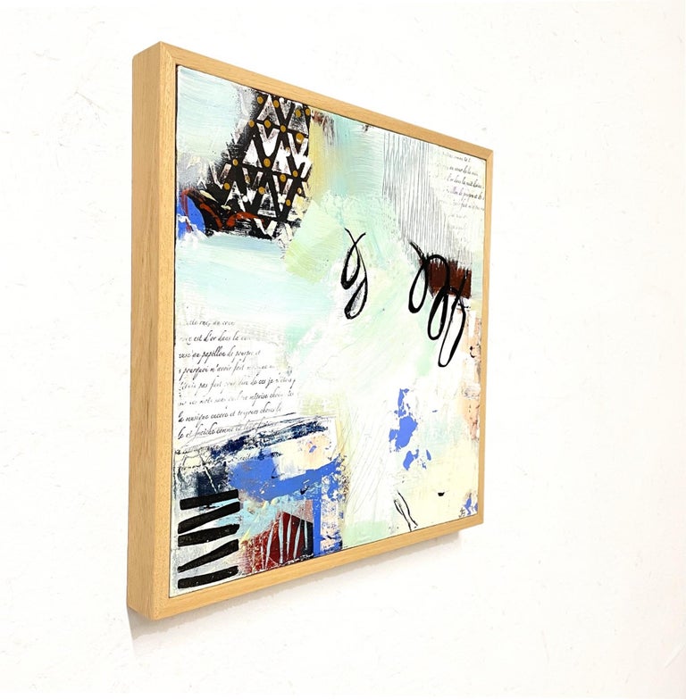 Alison Gilbert - Seafoam's Retreat, Abstract Painting, Light Blue and ...