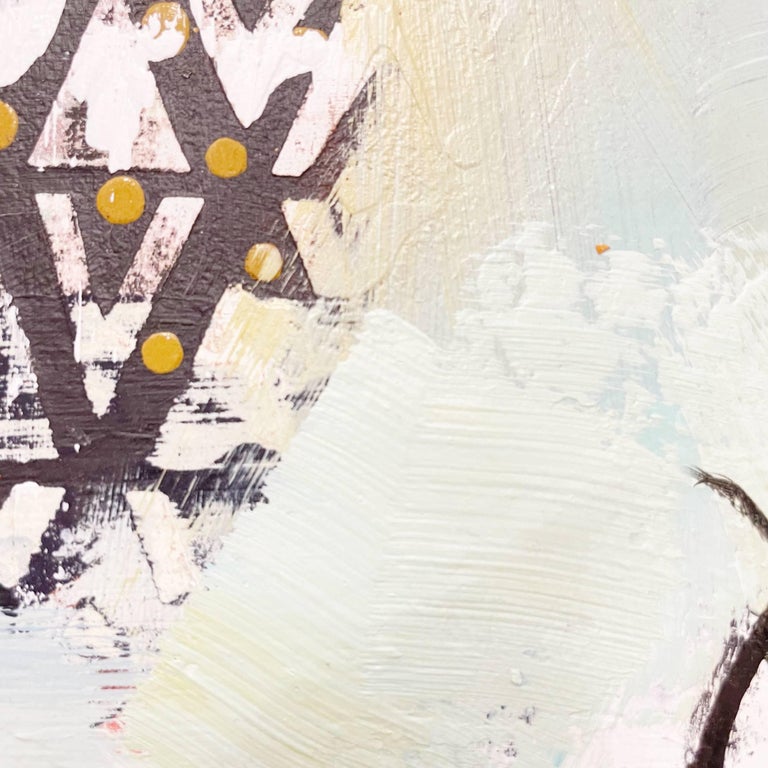 Alison Gilbert - Seafoam's Retreat, Abstract Painting, Light Blue and ...