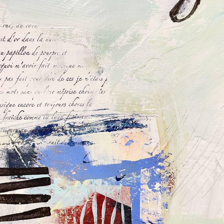 Alison Gilbert - Seafoam's Retreat, Abstract Painting, Light Blue and ...