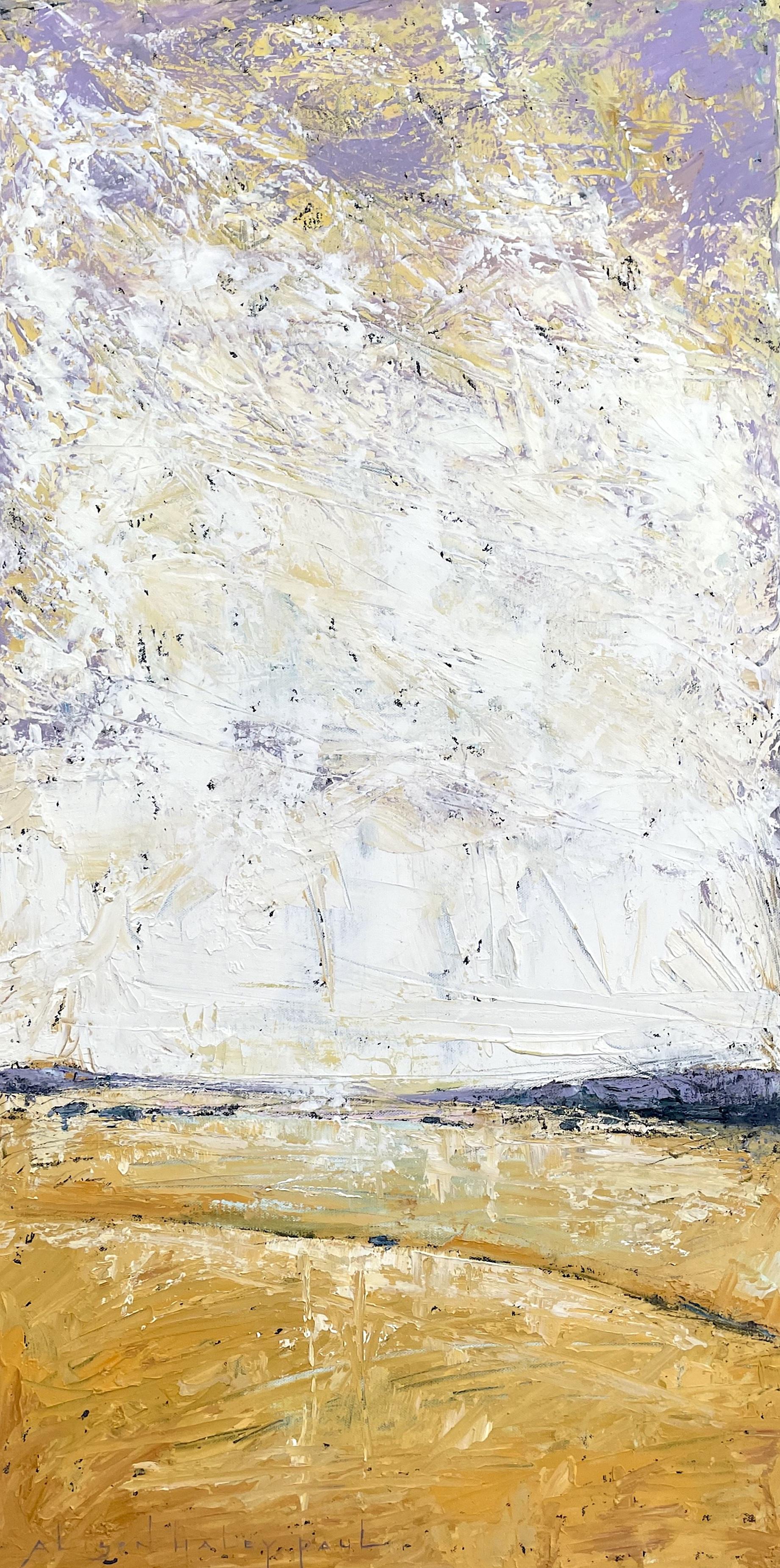 Alison Haley Paul - "Cliffside" Impasto mixed media painting of cliffs ...