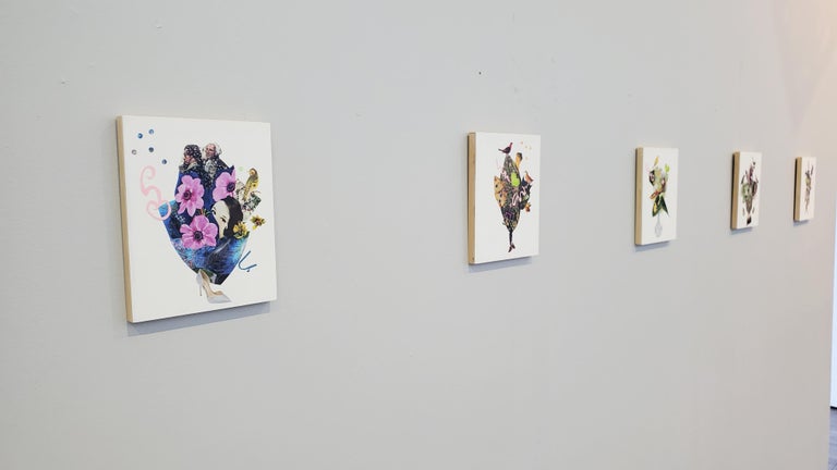 Alison Keenan - Imaginary Worlds: Flight - collage and ink on wood ...