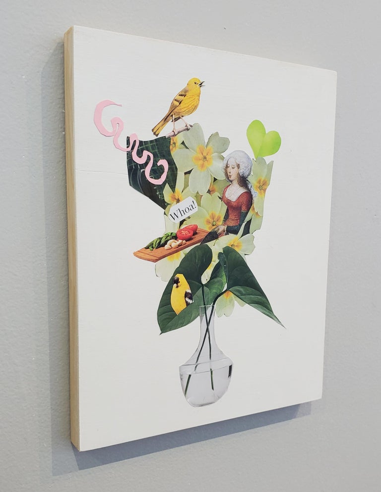 Alison Keenan - Imaginary Worlds: Whoa - collage and ink on wood panel ...