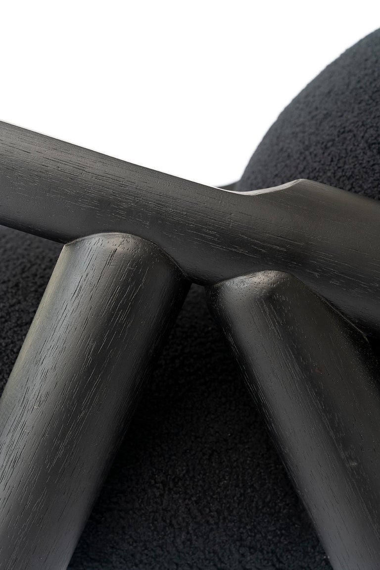 All Black Fartura Armchair in Neotenic Style by Tiago Curioni For Sale ...