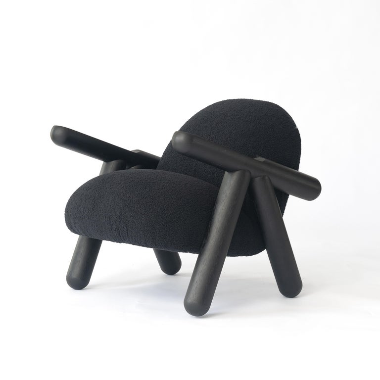 All Black Fartura Armchair in Neotenic Style by Tiago Curioni For Sale ...