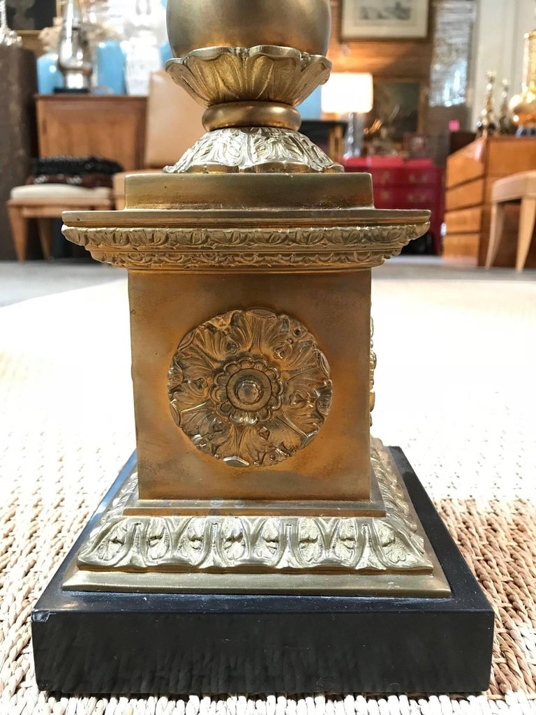 All-Bronze Grecian Woman Candelabra For Sale at 1stDibs