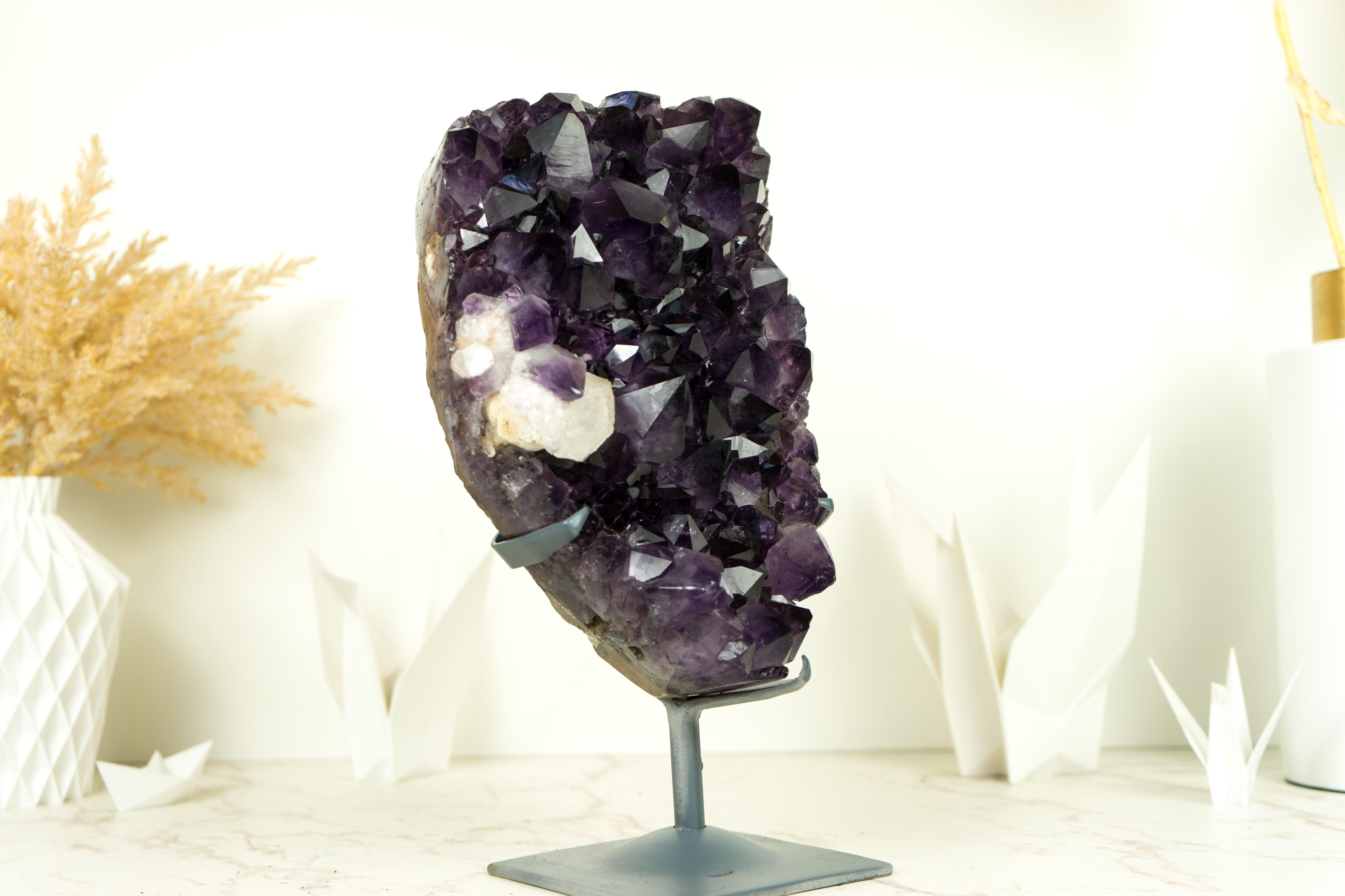 All Natural Amethyst Geode Cluster with World-Class Grape Purple ...