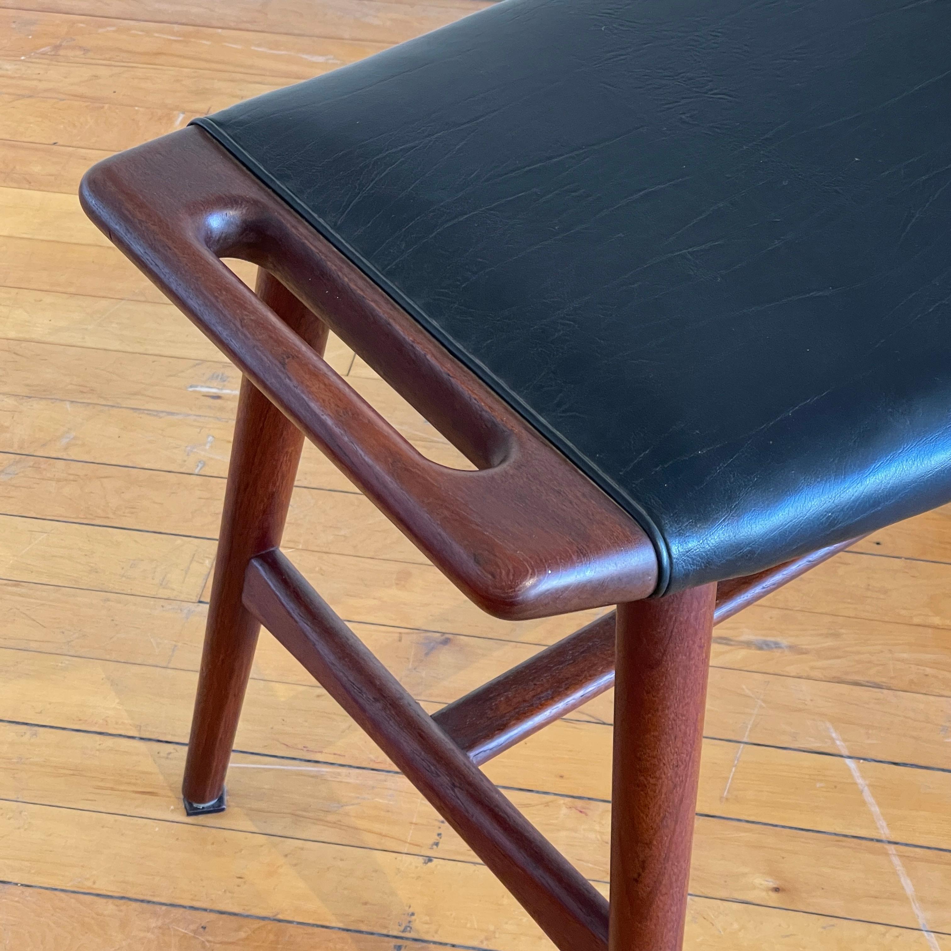 All Original Early Hans Wegner AP-30 Teak Piano Stool for A.P. Stolen ...