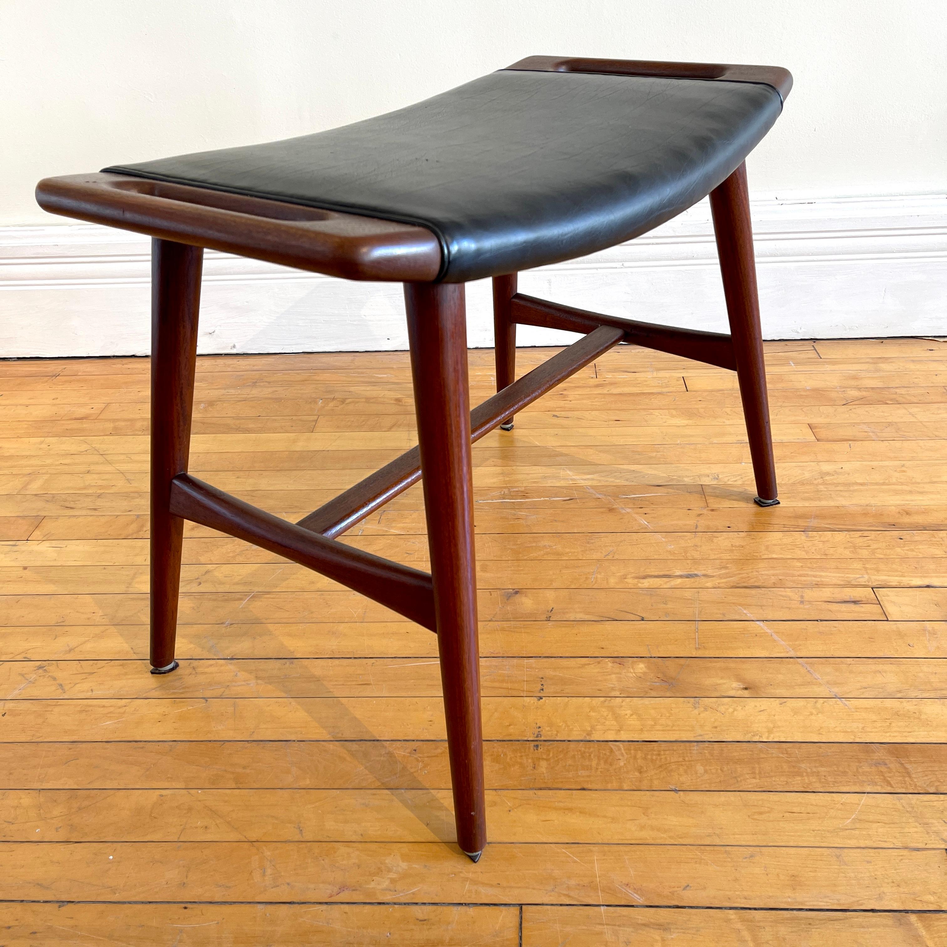 All Original Early Hans Wegner AP-30 Teak Piano Stool for A.P. Stolen ...
