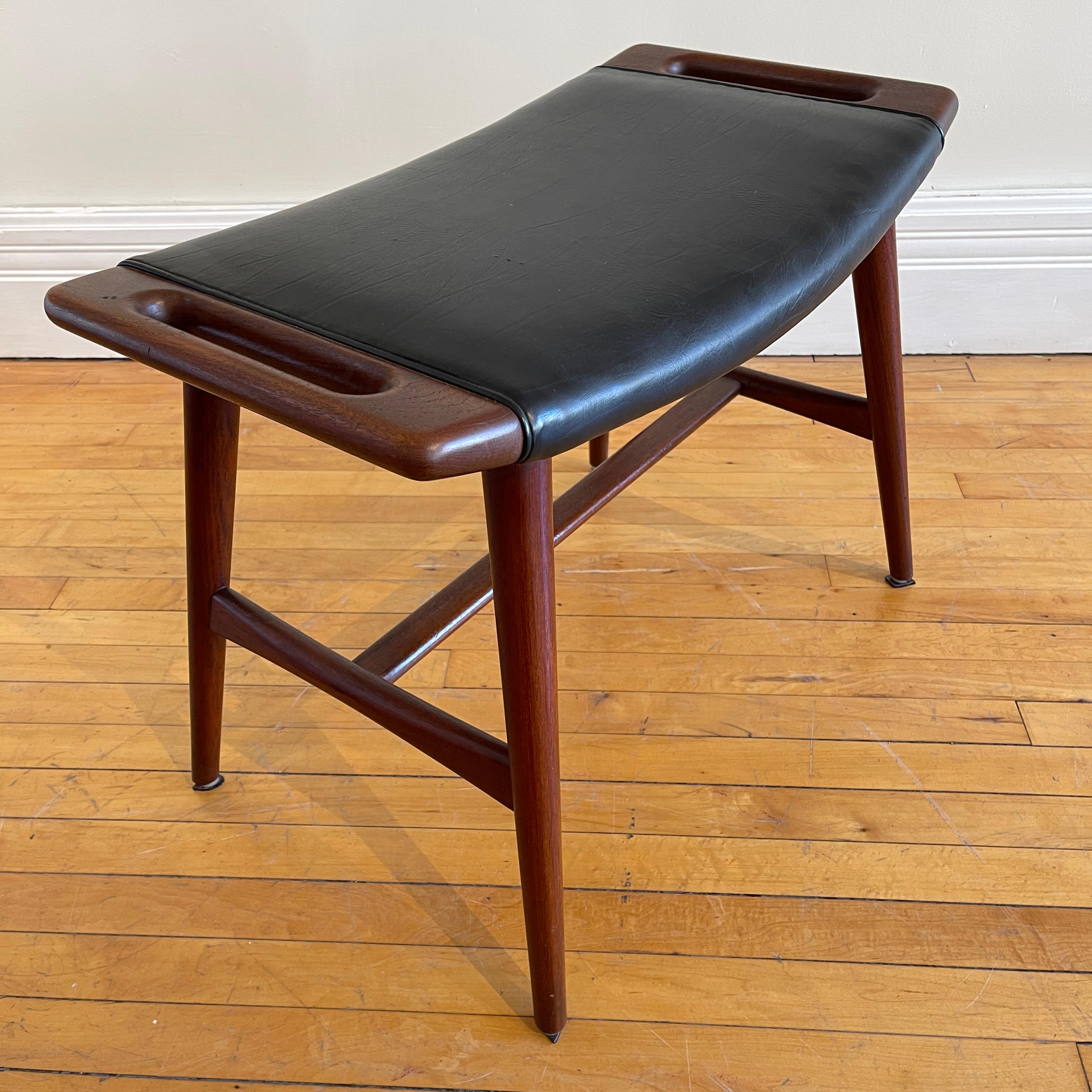 All Original Early Hans Wegner AP-30 Teak Piano Stool for A.P. Stolen ...