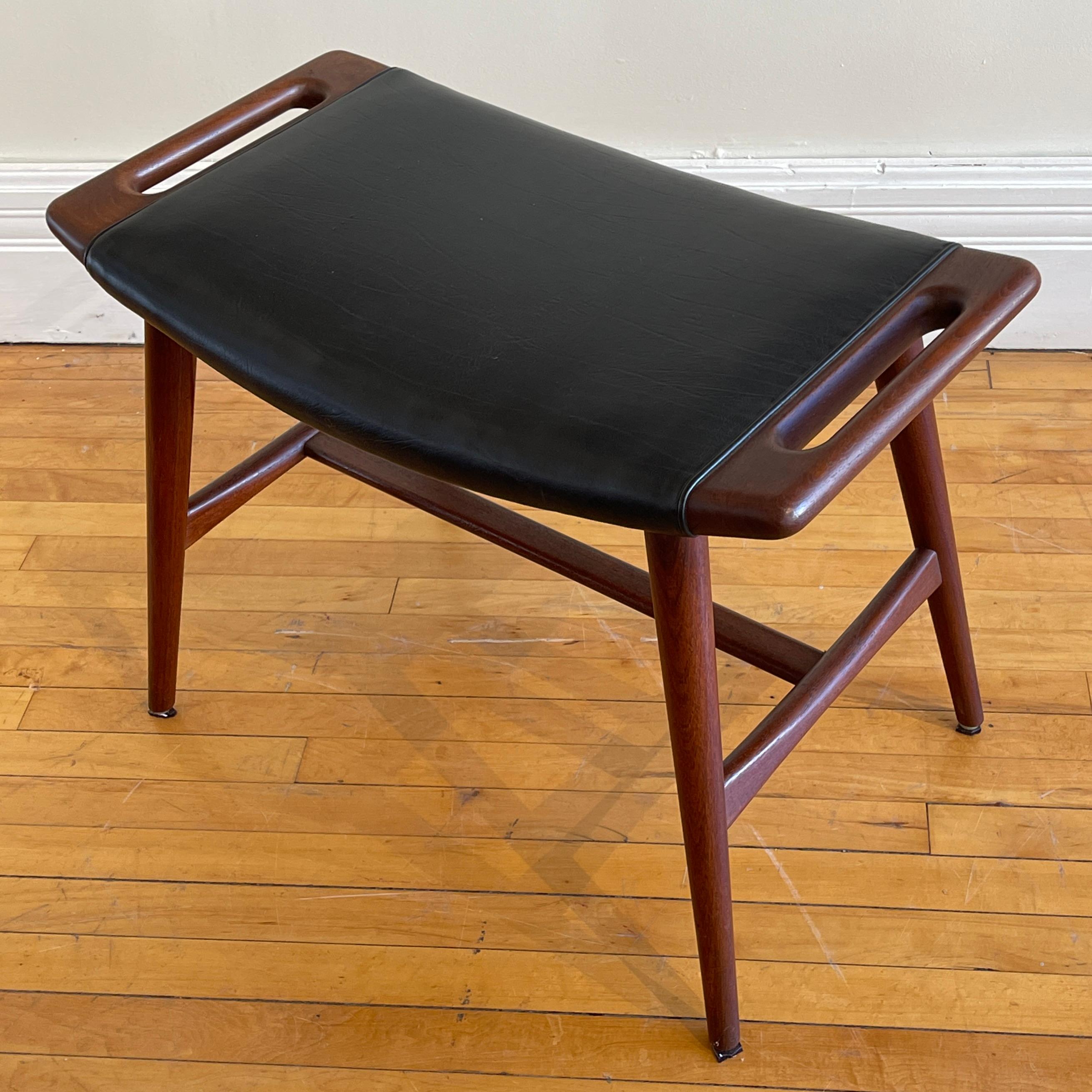 All Original Early Hans Wegner AP-30 Teak Piano Stool for A.P. Stolen ...