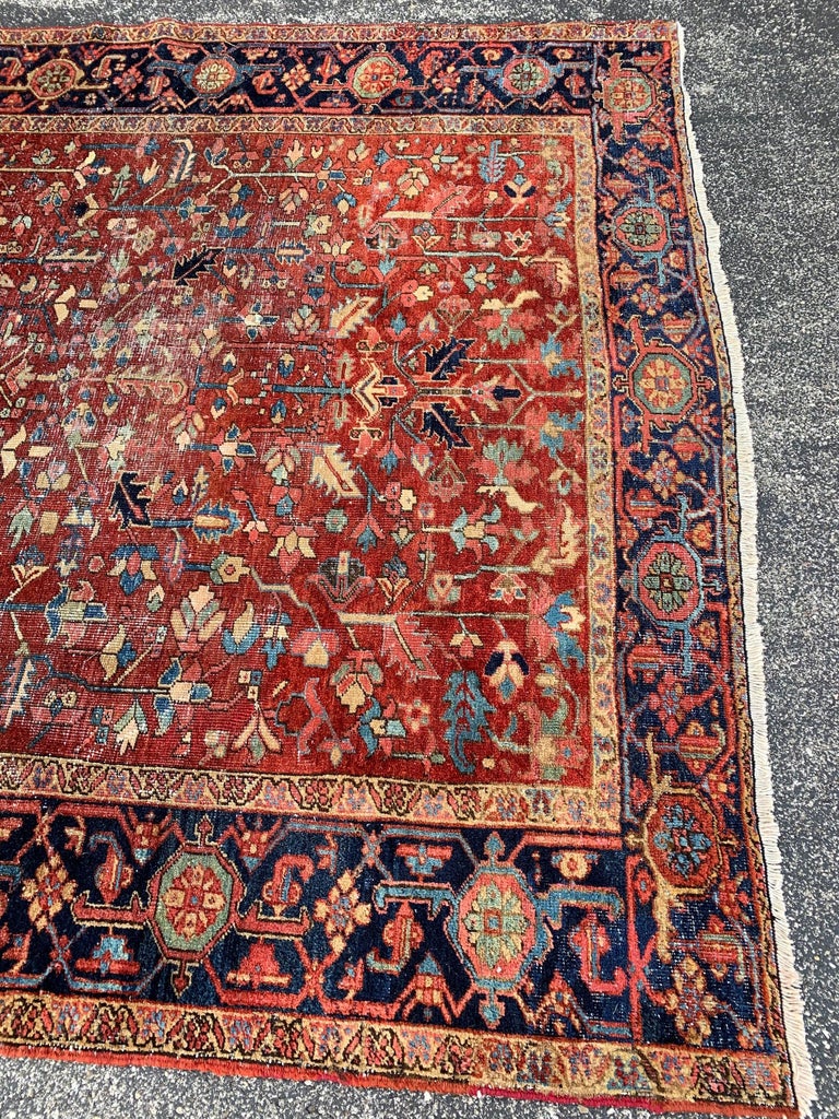 All-Over Luxurious Rich Antique Tribal Rug, 1920-30's For Sale at 1stDibs