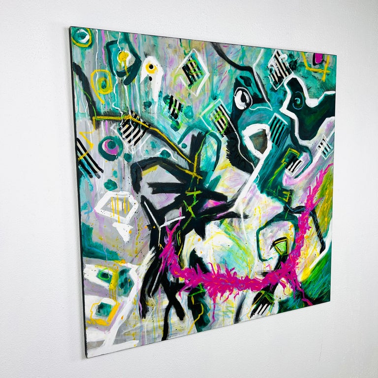 "All That Jazz" Large Mixed Media Art by Esther Ritz For Sale at 1stDibs
