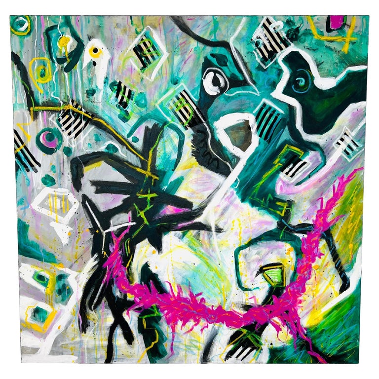 "All That Jazz" Large Mixed Media Art by Esther Ritz For Sale at 1stDibs