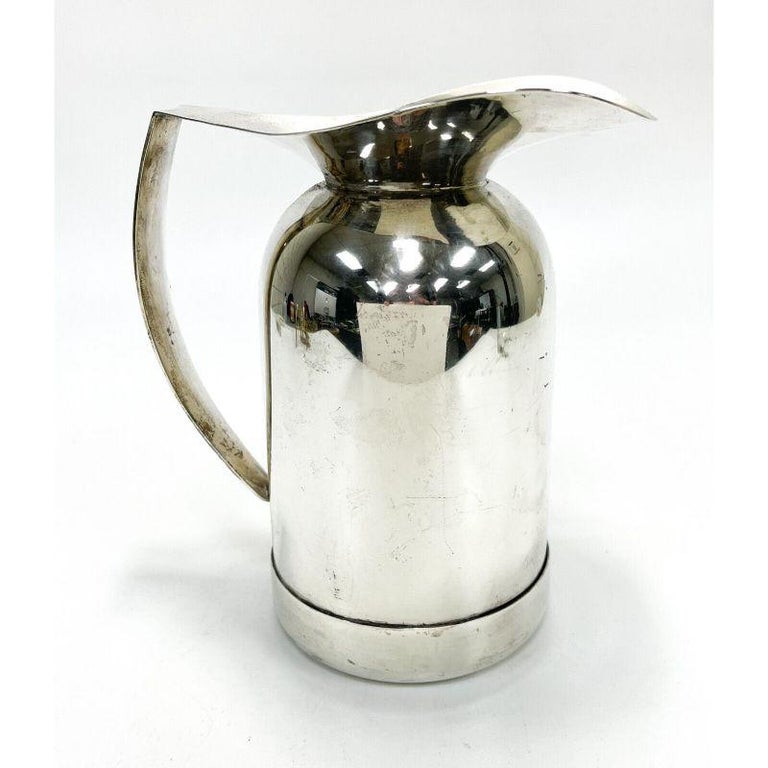 Allan Adler Sterling Silver and Glass Modernist Carafe For Sale at 1stDibs