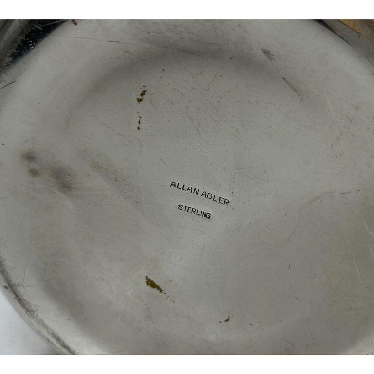 Allan Adler Sterling Silver and Glass Modernist Carafe For Sale at 1stDibs