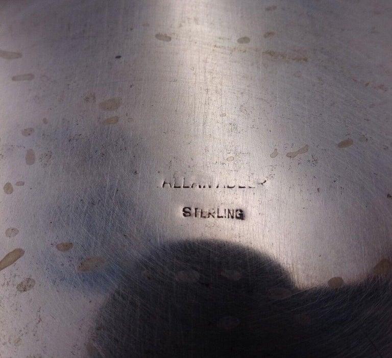 Allan Adler Sterling Silver Water Pitcher with Pierced Base Mid-Century ...