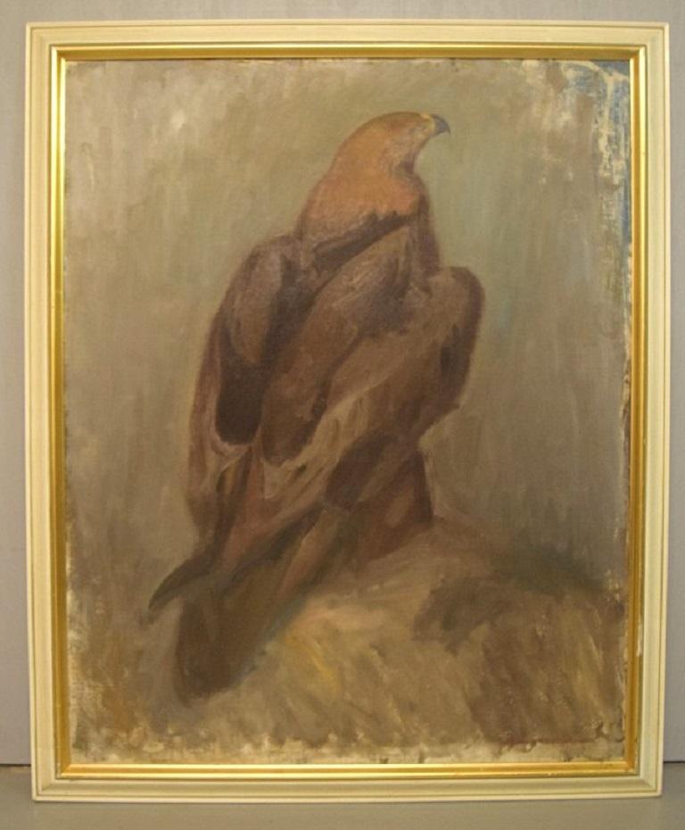 Allan Andersson '1904-1979', Oil on Canvas, Golden Eagle, Mid-20th ...