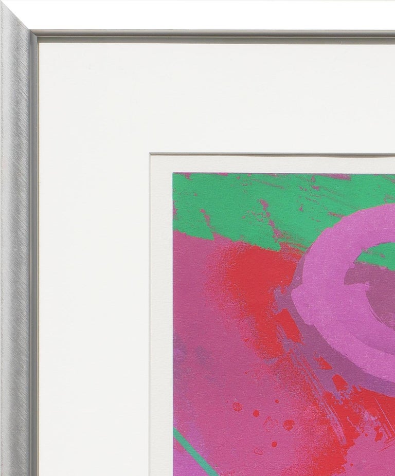 Allan Otho Smith - Colorful Modern Abstract Red, Pink, and Green ...