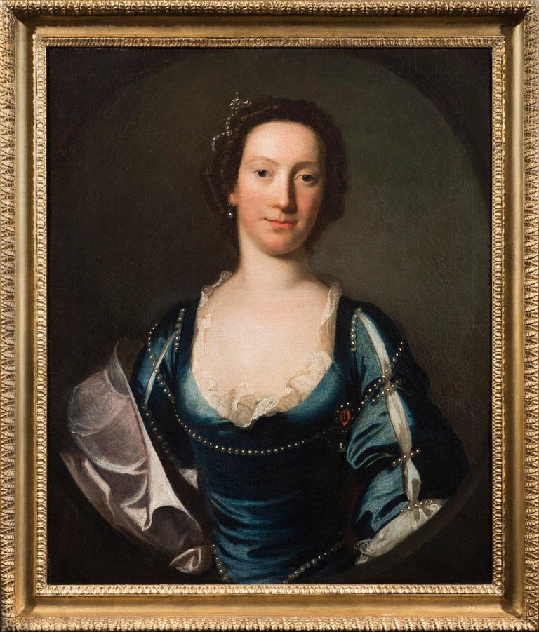 Allan Ramsay - Portrait of a Lady in a Green Dress - Portrait 18th ...