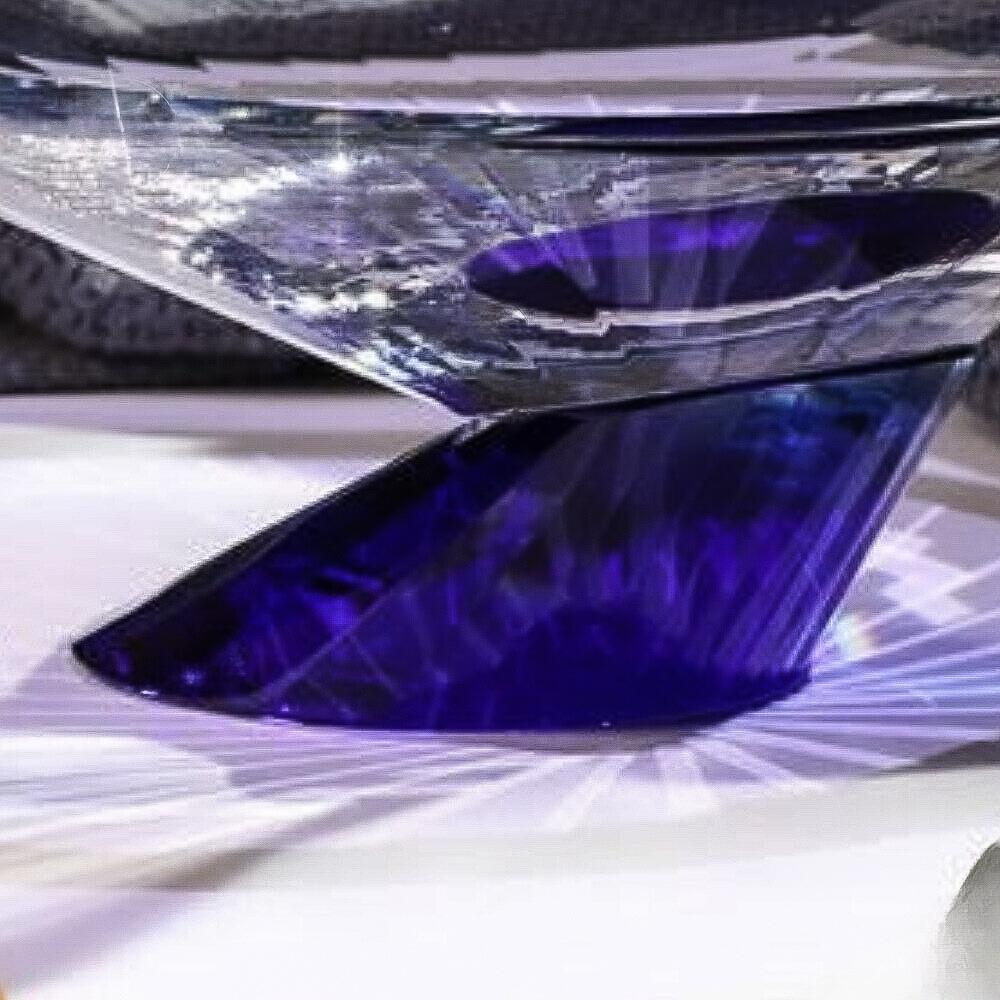 All'EDEN Blue/Clear Handmade Crystal Decorative Bowl – Elegant Artisan ...