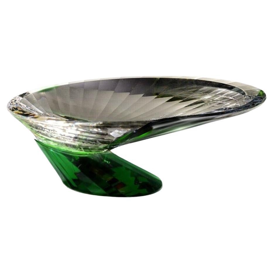 All'EDEN Blue/Clear Handmade Crystal Decorative Bowl – Elegant Artisan ...