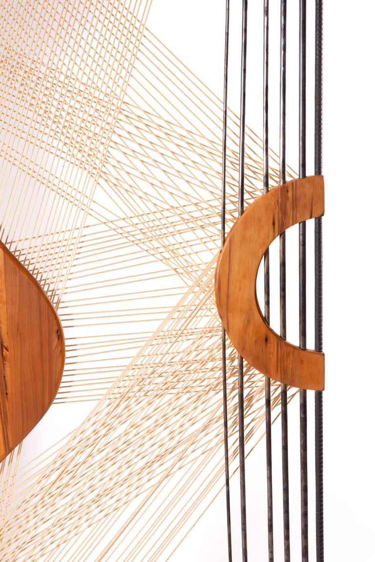 Allen Ditson Walnut Iron and Cord Guitar Screen For Sale at 1stDibs