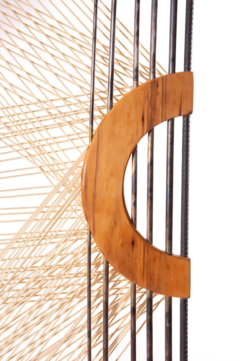 Allen Ditson Walnut Iron and Cord Guitar Screen For Sale at 1stDibs