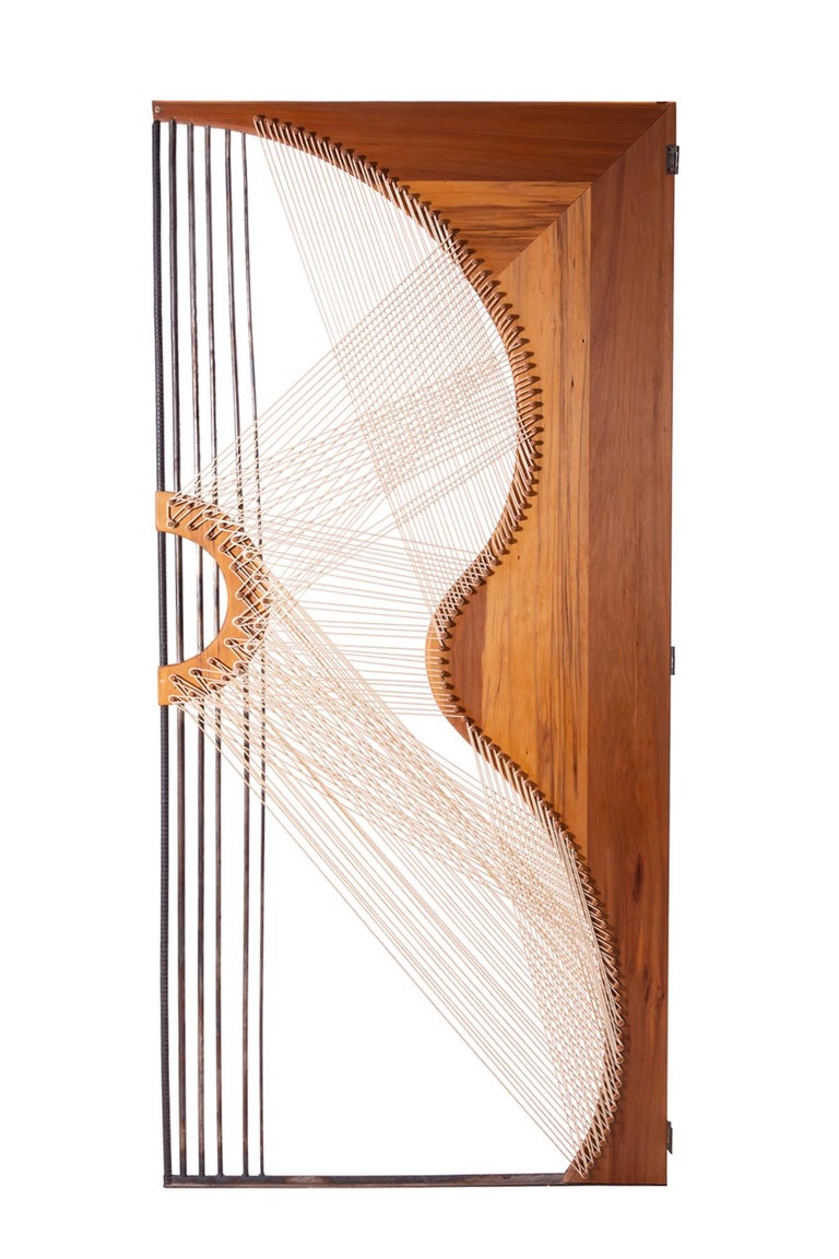 Allen Ditson Walnut Iron and Cord Guitar Screen For Sale at 1stDibs