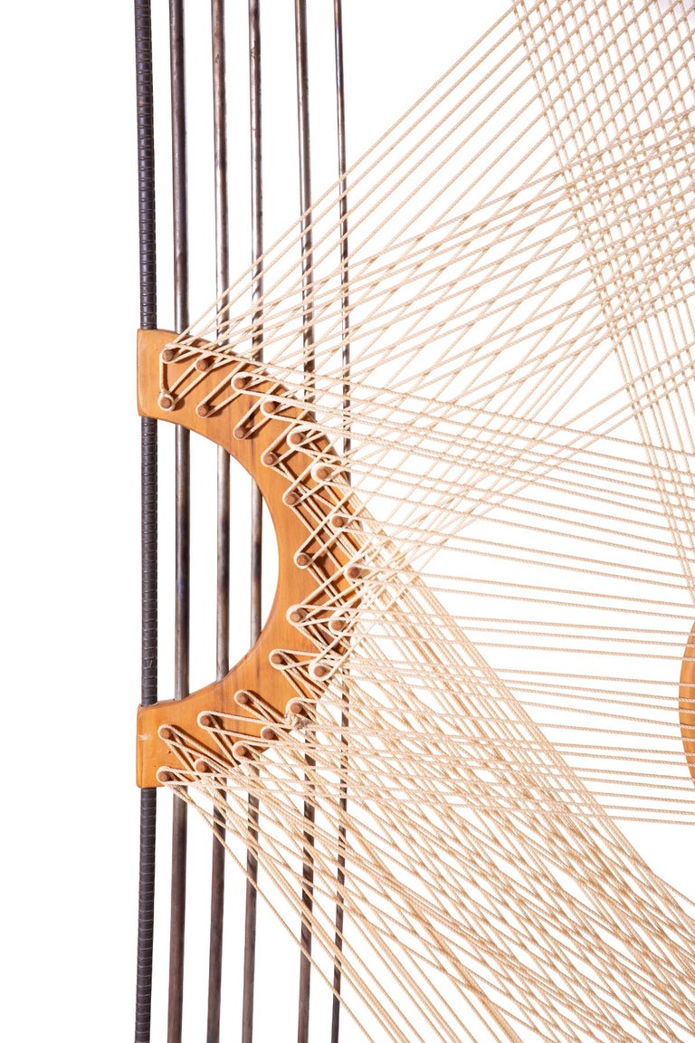 Allen Ditson Walnut Iron and Cord Guitar Screen For Sale at 1stDibs