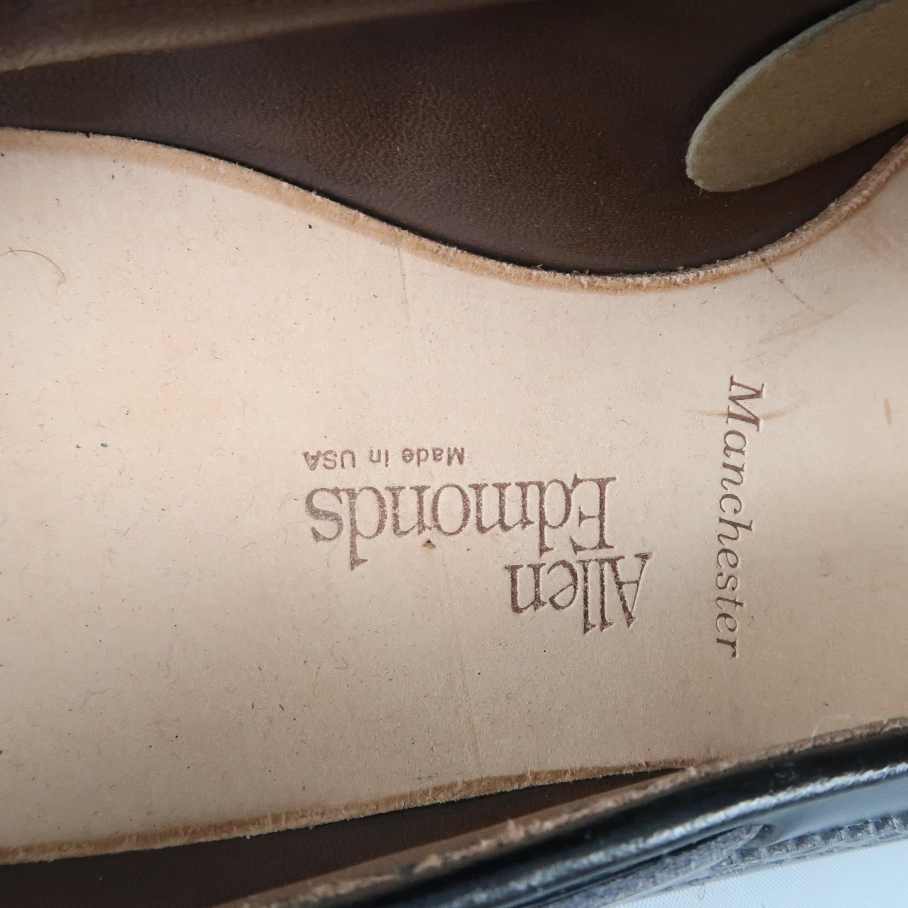 ALLEN EDMONDS Size 9.5 Manchester Black Wingtip Leather Tassel Loafers ...