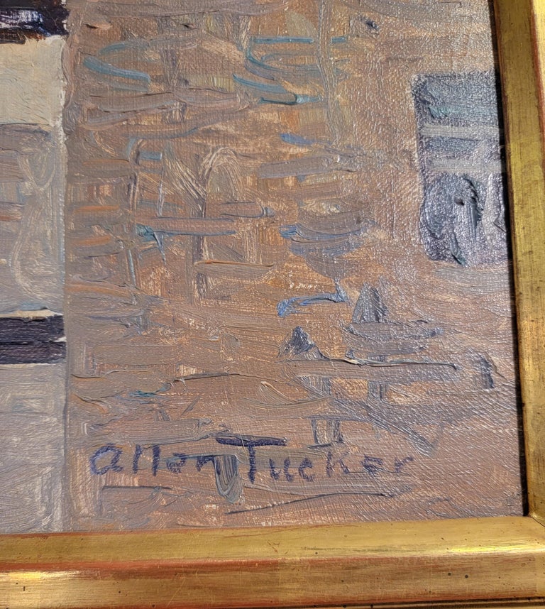 Allen Tucker - Block Of Flats, 1920 Oil on Canvas by New York Artist ...