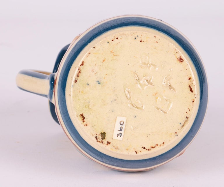 Aller Vale Unusual Slip Decorated Art Pottery Jug For Sale at 1stDibs