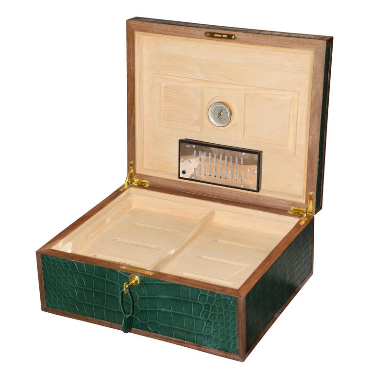Alligator Green Cigar Box For Sale at 1stDibs