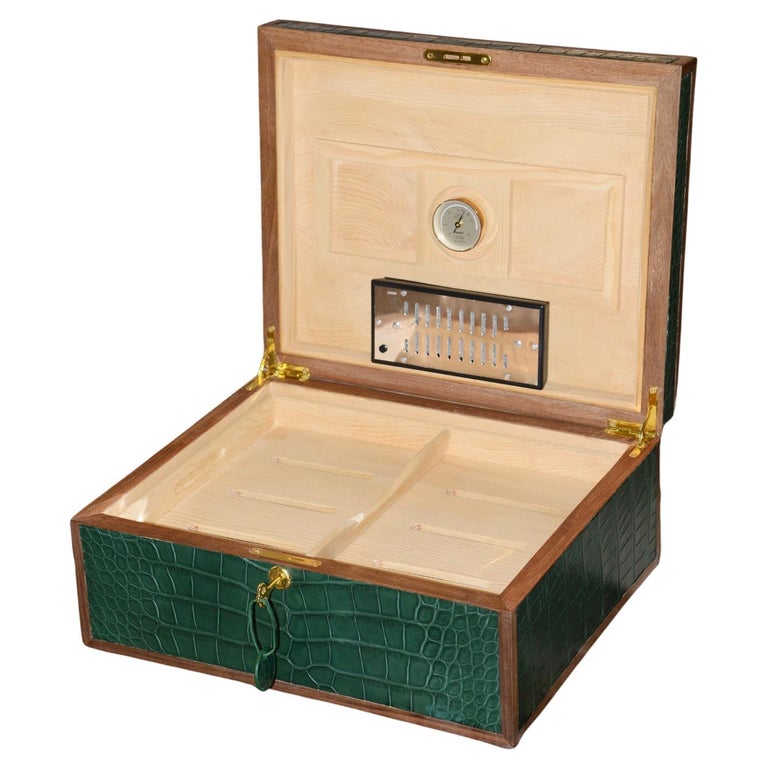 Alligator Green Cigar Box For Sale at 1stDibs