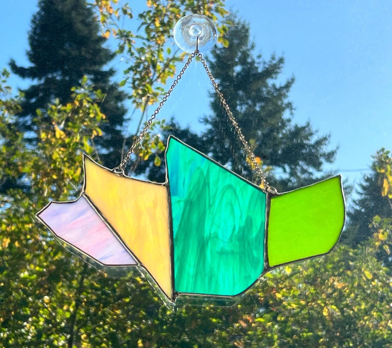 Allison Peck - 'Empress 1,' Stained glass, silver solder, silver plated ...