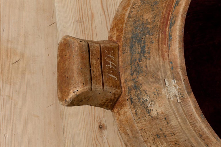 Allmoge Bowl with Falun Red Paint on Interior Initials LAS, Swedish ...