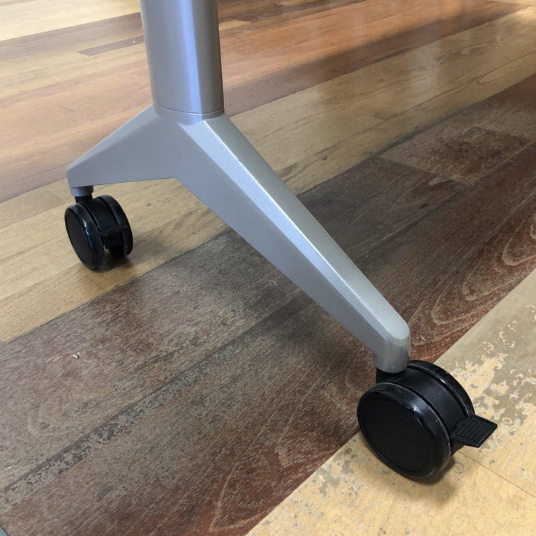 Allsteel White Folding Aware Table and Chair For Sale at 1stDibs