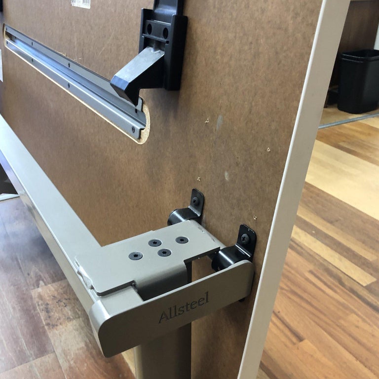 Allsteel White Folding Aware Table and Chair For Sale at 1stDibs