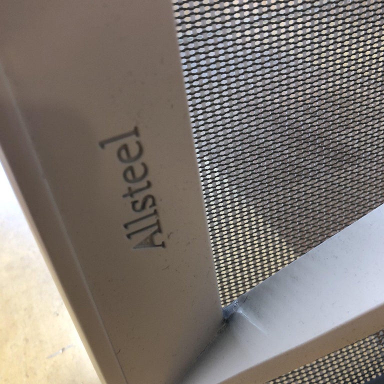 Allsteel White Folding Aware Table and Chair For Sale at 1stDibs