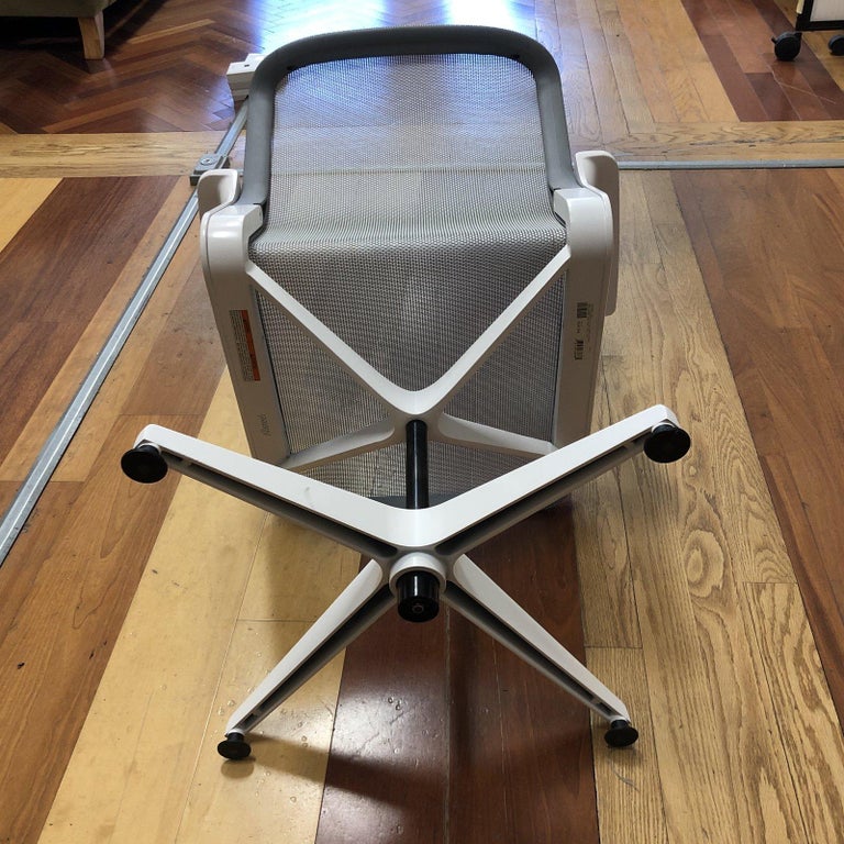 Allsteel White Folding Aware Table and Chair For Sale at 1stDibs