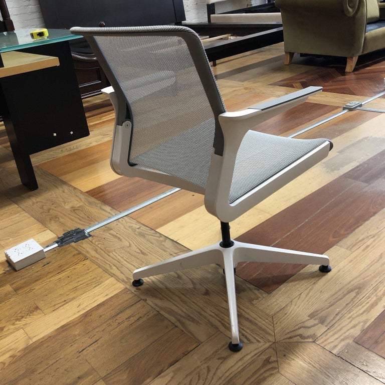 Allsteel White Folding Aware Table and Chair For Sale at 1stDibs